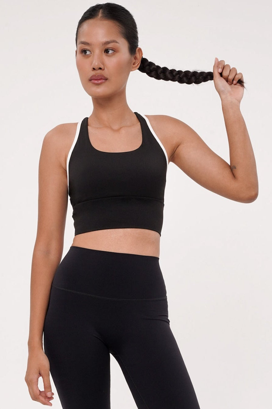 Lume Contrast Bra Top in Black (Last Pieces) - bodies.co