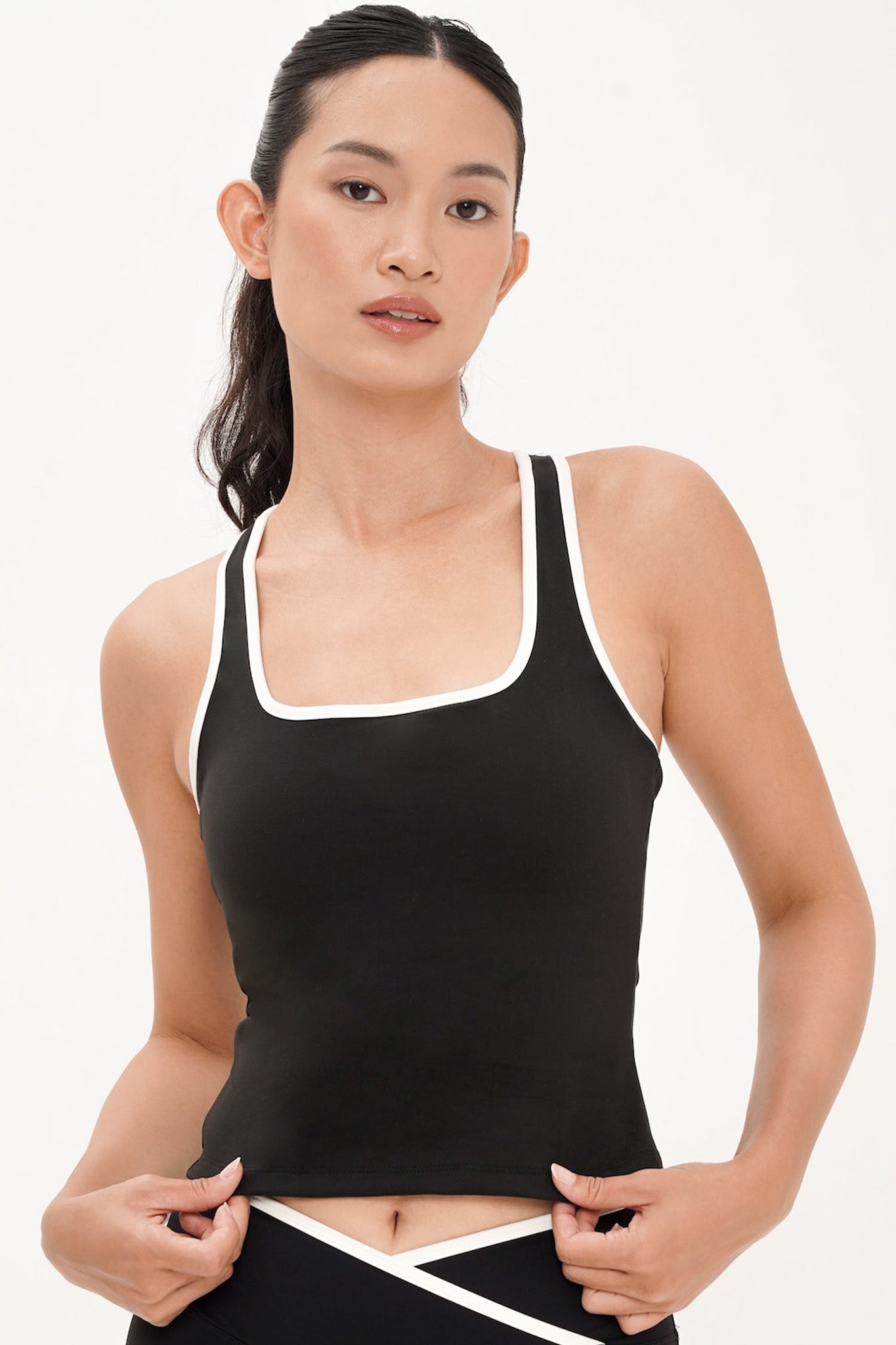Boast Contrast Bra Top in Black (Last Pieces) - bodies.co