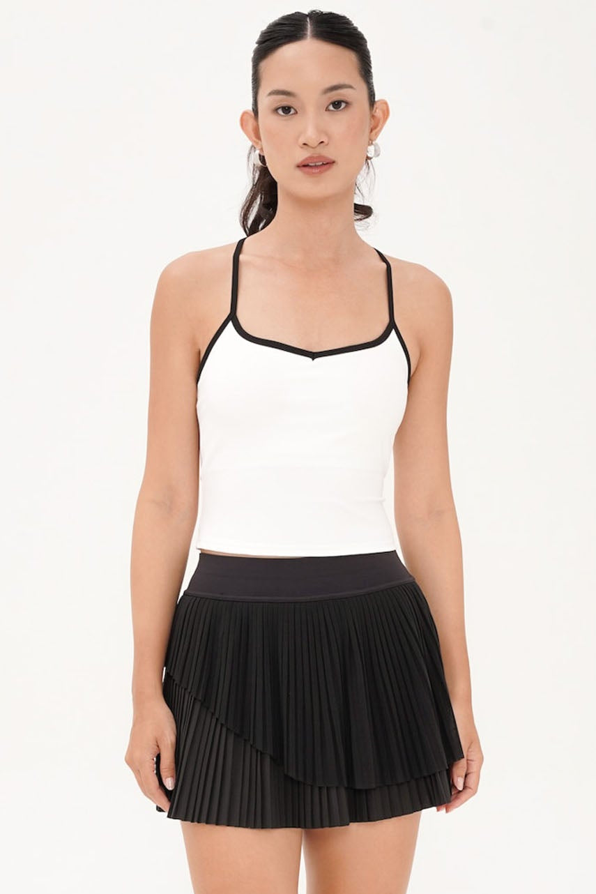 Heart Contrast Bra Tank in White (M & L LEFT) - bodies.co